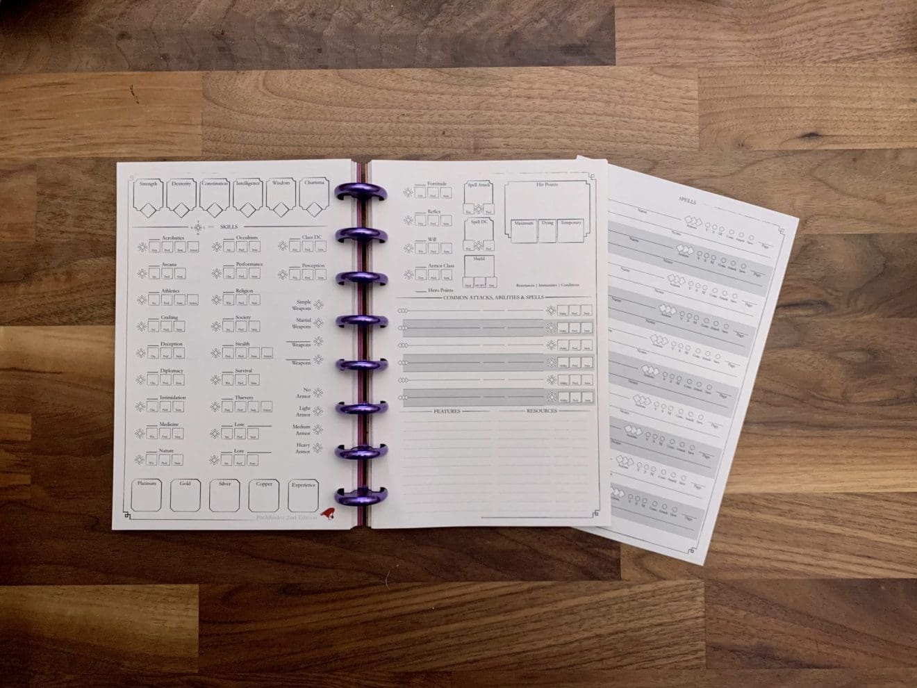 A5 Player's Kit for use with Pathfinder 2nd Edition | The Rook & The Raven