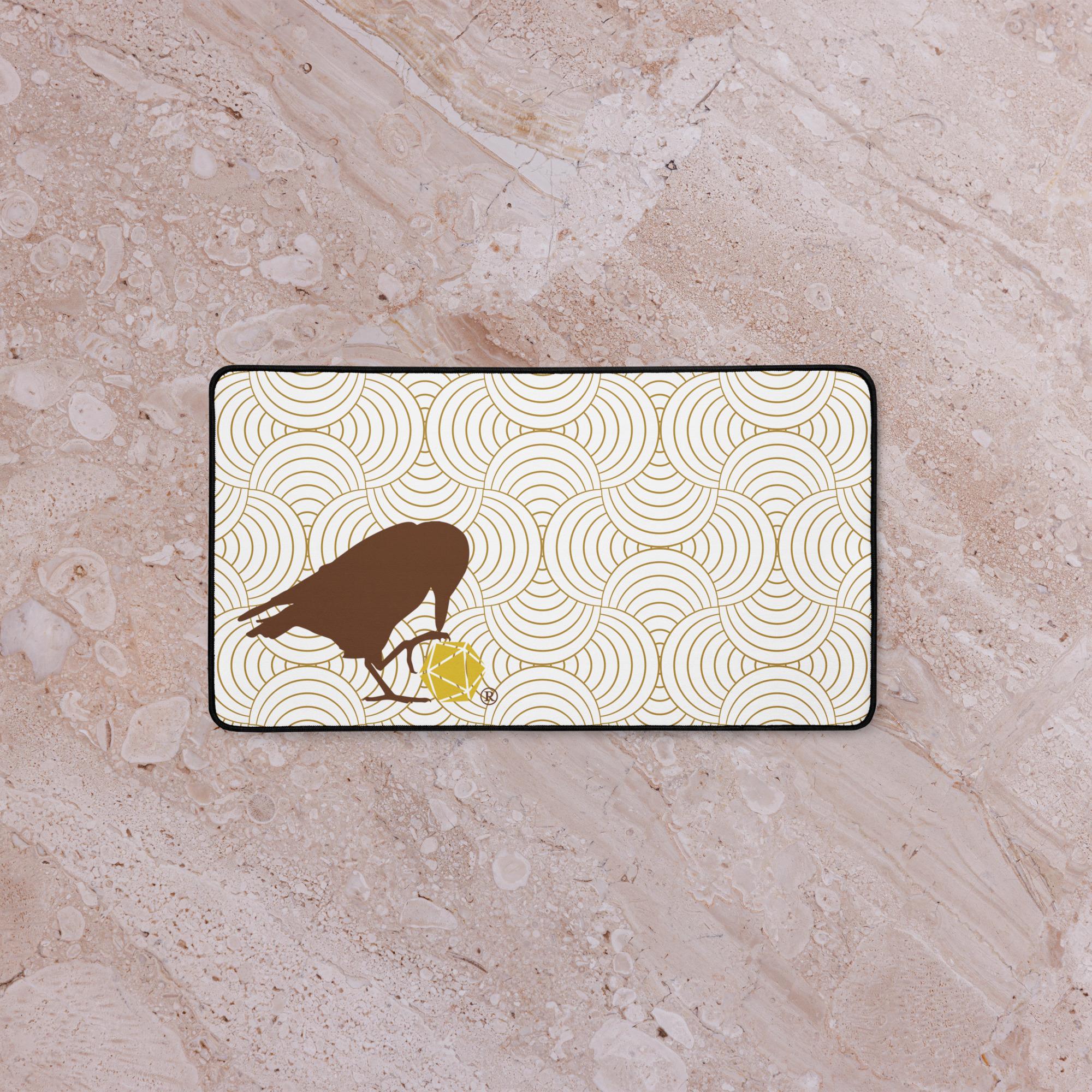 Brown Raven Art Deco Desk Mat | The Rook & The Raven